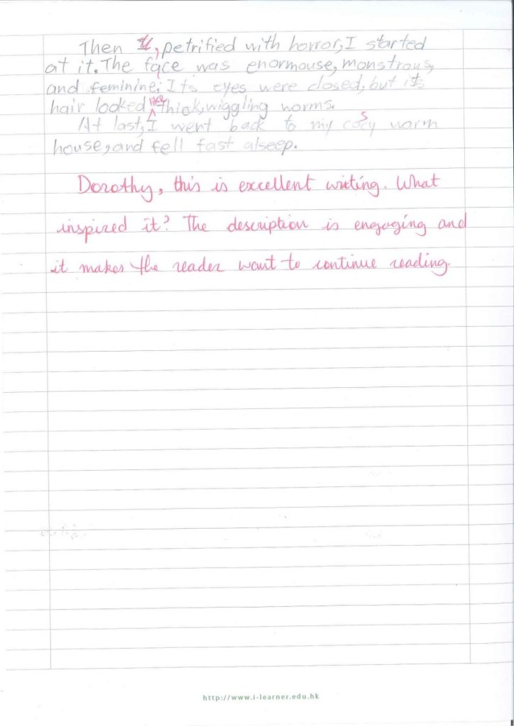Two pieces of excellent P3 writing – i‑Learner Education Centre