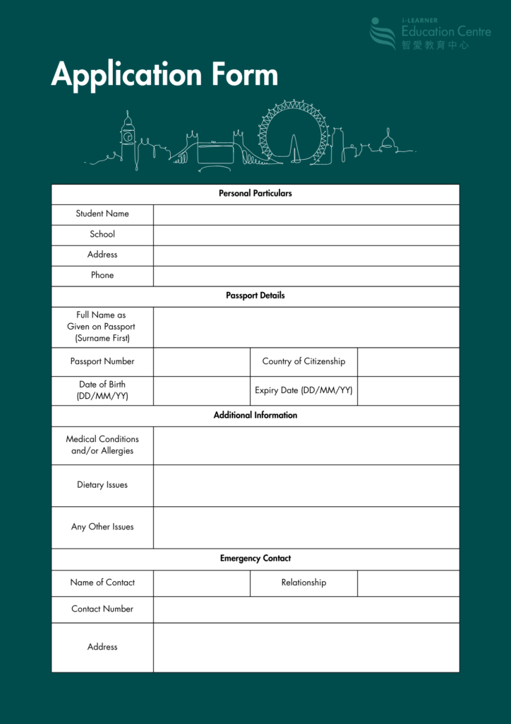 Application Form – i‑Learner Education Centre